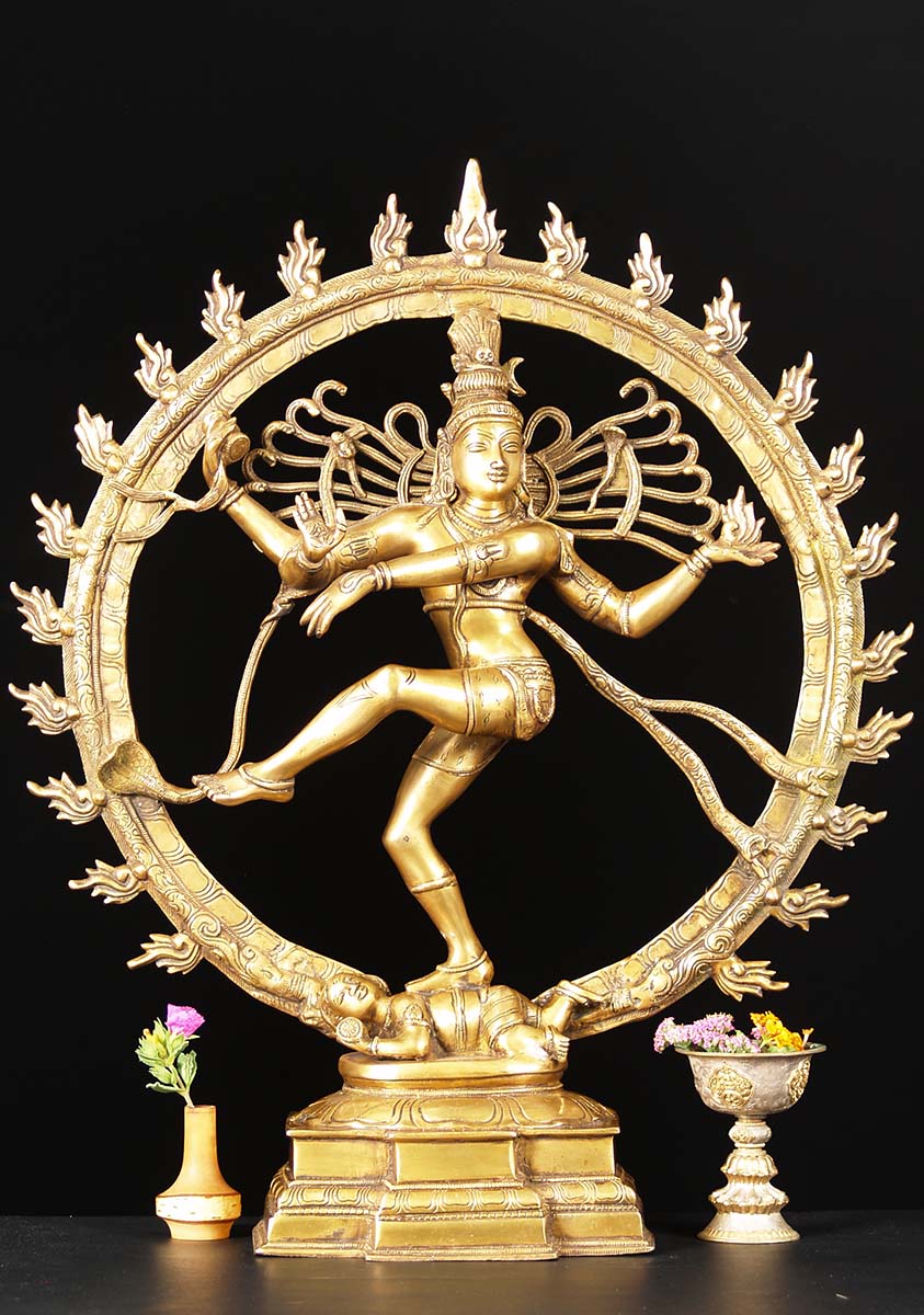 Brass Nataraja Dancing Shiva Sculpture 25.5 Brass Nataraja Dancing Shiva Sculpture 25.5